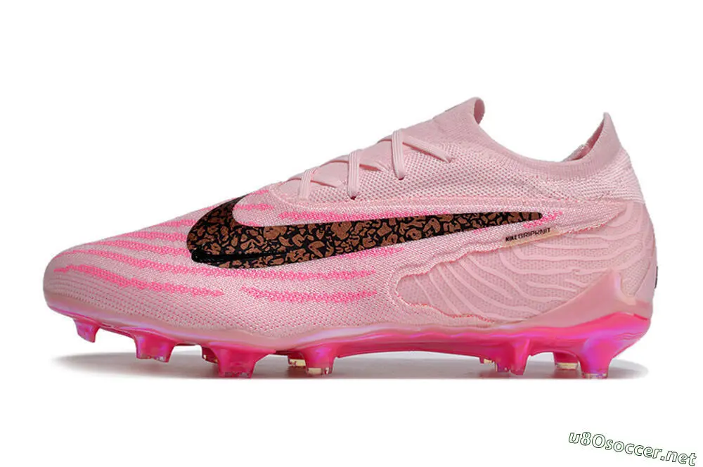 Unisex FG Football Boots | Nike Phantom GX Elite in Pink, Black, Gold